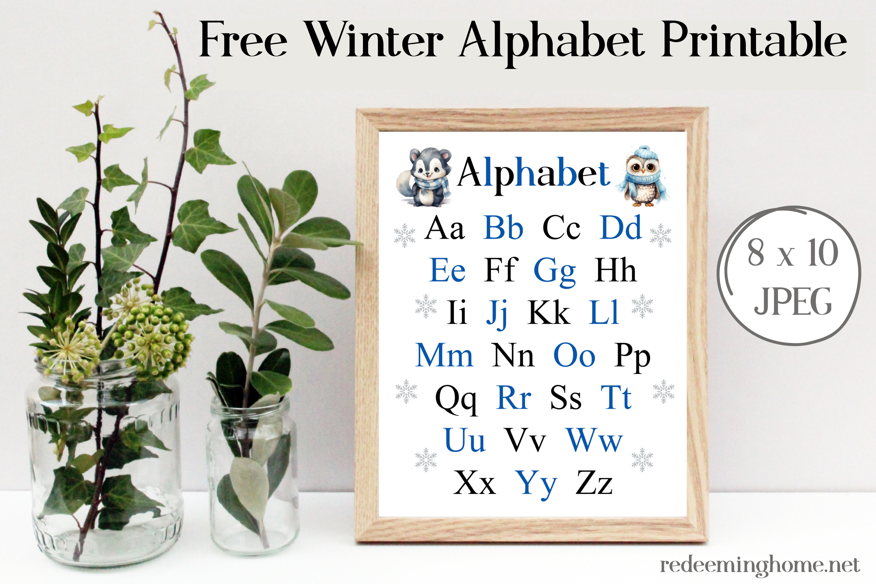 Free Winter Alphabet Printable – Nicole Crone